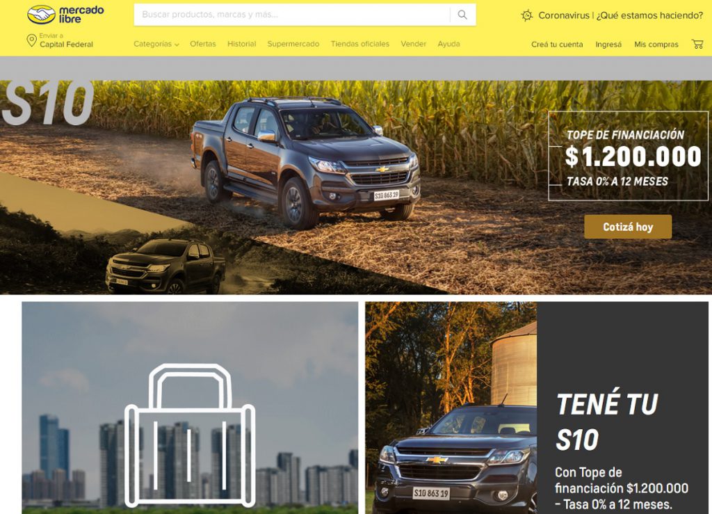 Chevrolet se une a Mercado Libre para ofrecer sus vehículos con ...